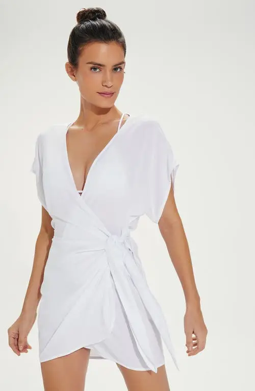 VIX PAULA HERMANNY Emily Cover-up Wrap Dress - Off White