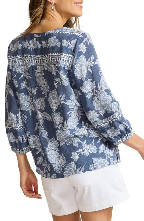 Tommy Bahama Breezy Blooms Split Neck Top