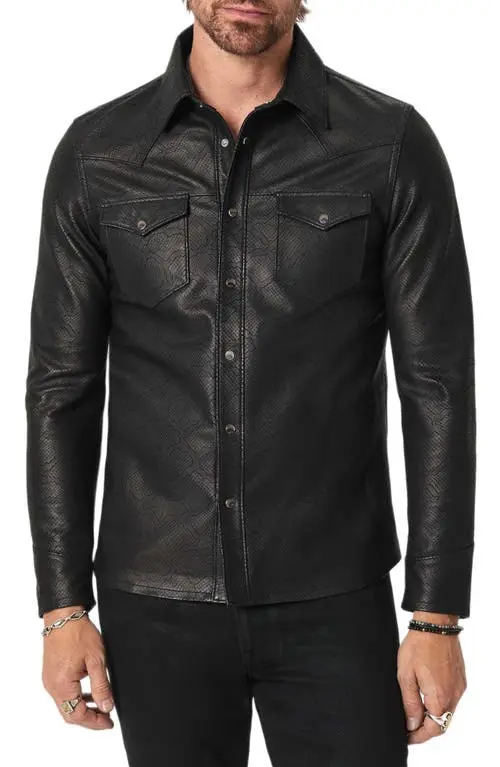 John Varvatos Sage Leather Shirt Jacket
