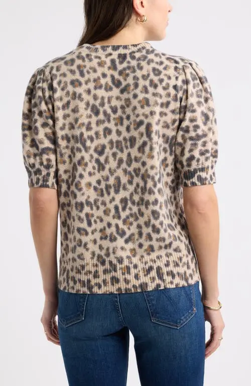 Caslon Puff Sleeve Crewneck Sweater