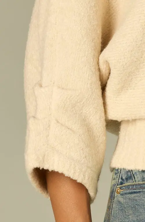 Wit & Wisdom Dolman Sleeve Bouclé Sweater - Cream