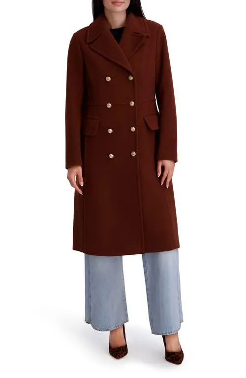 KENNETH COLE Double-breasted Twill Coat - Toffee