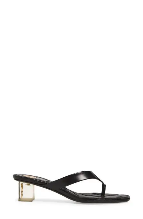 Saint Laurent Plexiglas Cassandre Heel Flip Flop - Nero