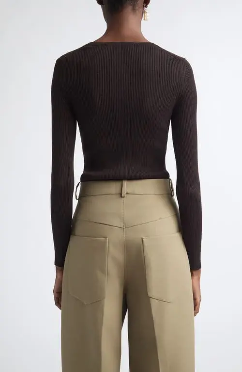 NACKIYE Merino Wool & Silk Henley Sweater