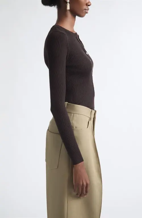 NACKIYE Merino Wool & Silk Henley Sweater