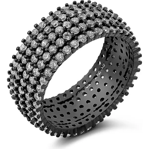 SHYMI Pave Cigar Band Ring - Black