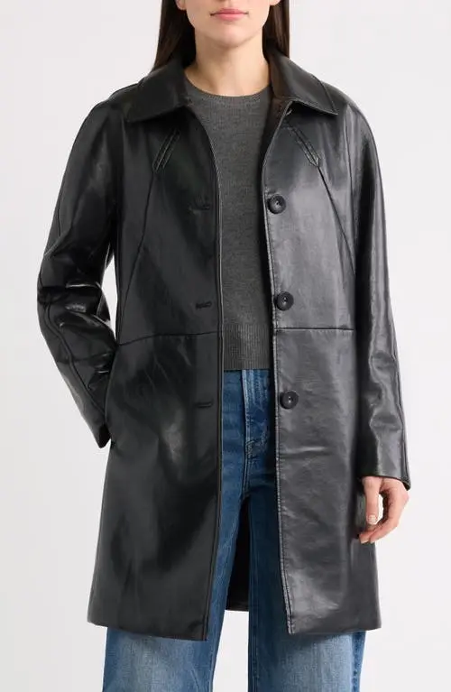 Bernardo Recycled Leather Jacket - Black