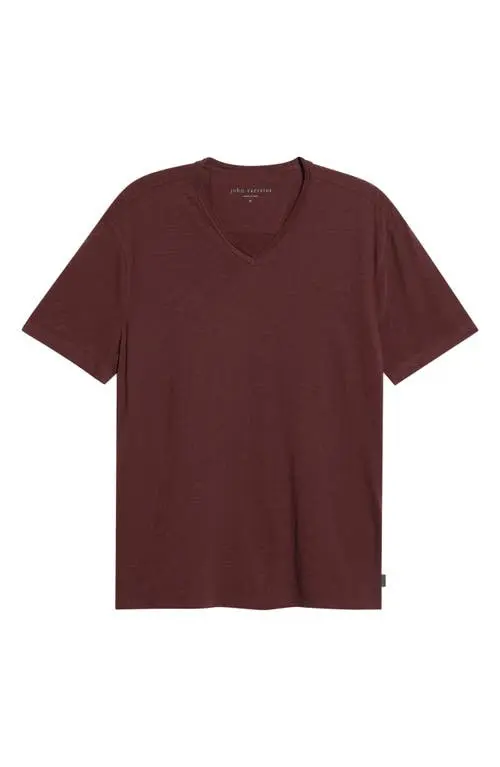 John Varvatos Miles Slub Organic Cotton V-neck T-shirt - Pruce
