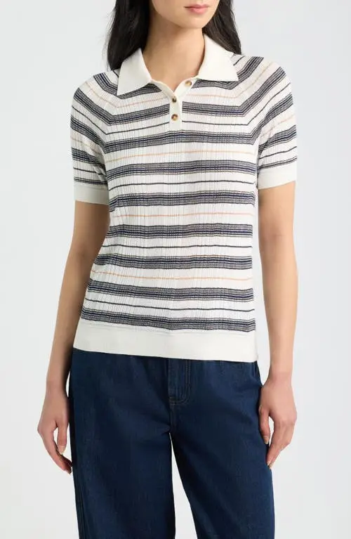 Rag & Bone Teresa Striped Silk Blend Polo