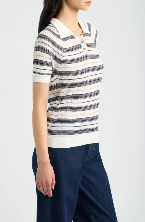 Rag & Bone Teresa Striped Silk Blend Polo