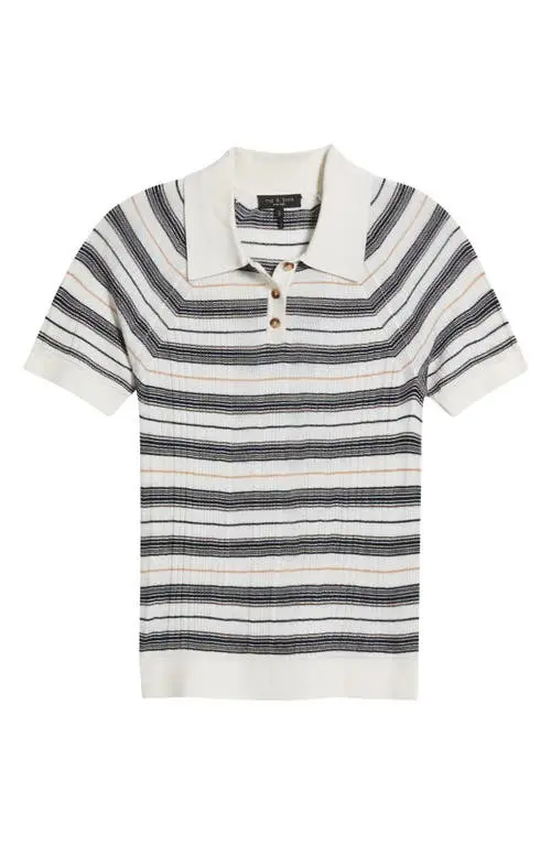 Rag & Bone Teresa Striped Silk Blend Polo