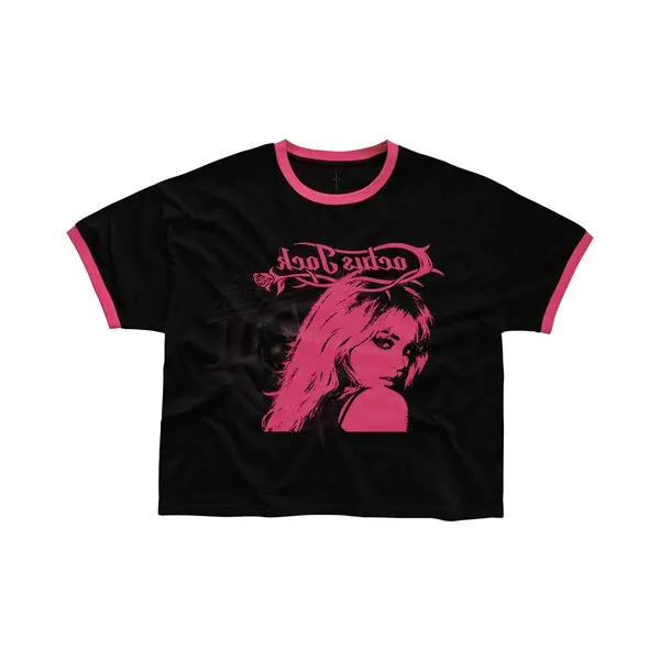 TRAVIS SCOTT Cactus Jack Burning Desire Ringer Tee - Black