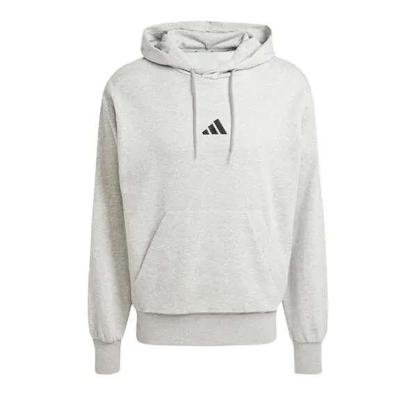 Adidas Essentials Feelcozy Fleece Hoodie 'medium Heather / Black