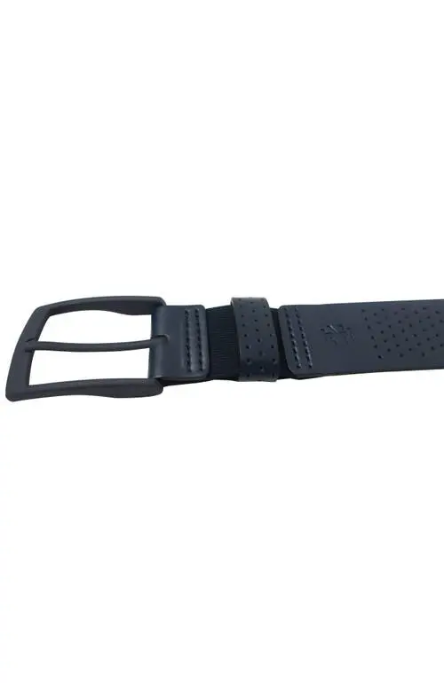 IZOD Comfort Stretch Perforated Leather Golf Belt - Navy