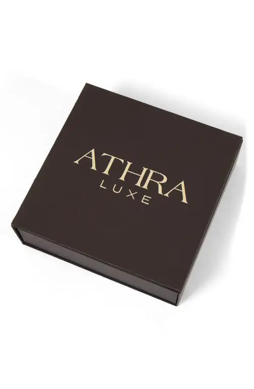 ATHRA LUXE Cubic Zirconia Bamboo Hoop Drop Earrings