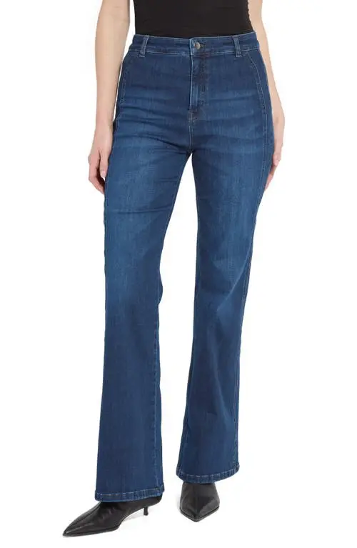Lyssé Liora High Waist Trouser Jeans - Dark Authentic Midwash