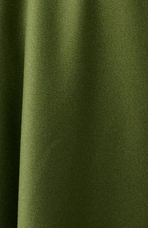 Adrianna Papell Cowl Neck Satin Crepe Dress - Olive Cypress