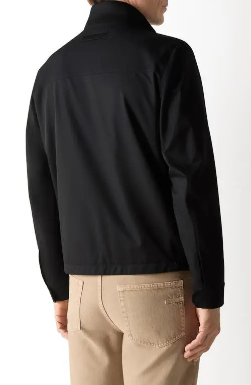 Zegna Stand Collar Lightweight Jacket - Black