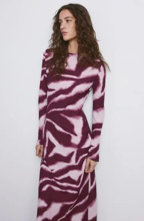 Mango Animal-printed A-line Dress