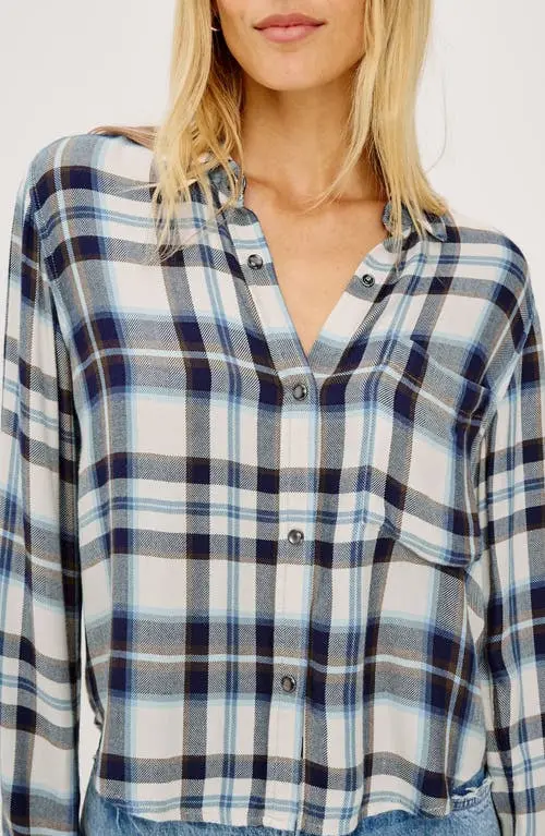 Rails Malin Cropped Plaid Button-up Shirt