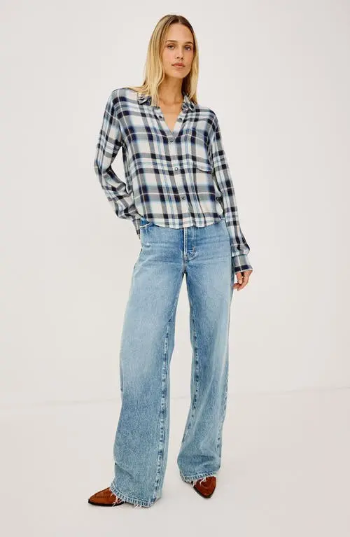 Rails Malin Cropped Plaid Button-up Shirt