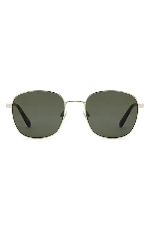 Fossil Square Sunglasses - Light Gold/green