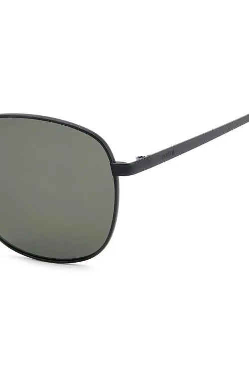 Fossil 53mm Square Sunglasses - Matte Black/brown