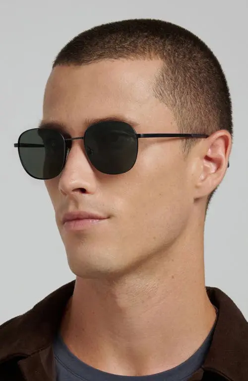 Fossil Square Sunglasses - Matte Black/brown