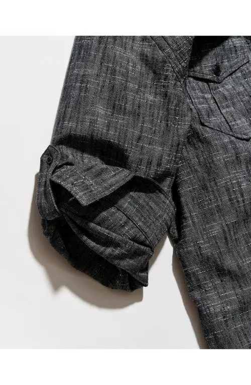 Billy Reid Scout Slub Cotton Button-up Shirt - Asphalt