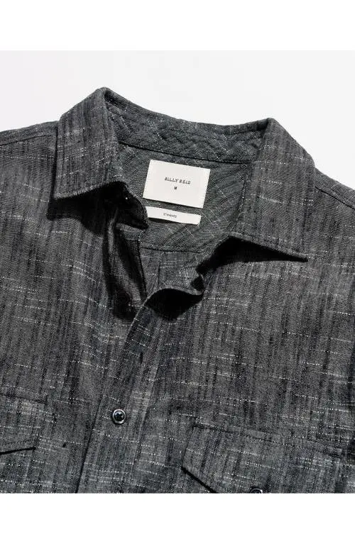 Billy Reid Scout Slub Cotton Button-up Shirt - Asphalt