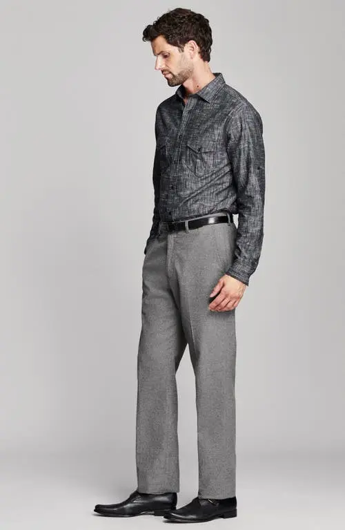 Billy Reid Scout Slub Cotton Button-up Shirt - Asphalt