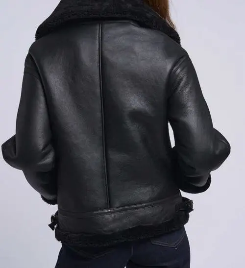 BLUE DUCK Moto Shearling Jacket