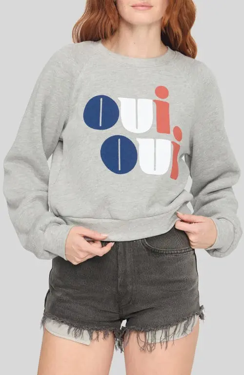 PROJECT SOCIAL T Oui Oui" Graphic Shrunken Sweatshirt