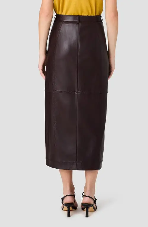 French Connection Madeline Faux Leather Midi Skirt