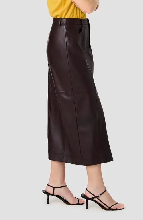 French Connection Madeline Faux Leather Midi Skirt