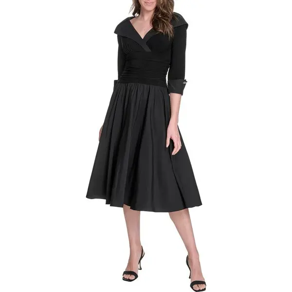 JESSICA HOWARD Rhinestone Cuff Fit & Flare Cocktail Dress