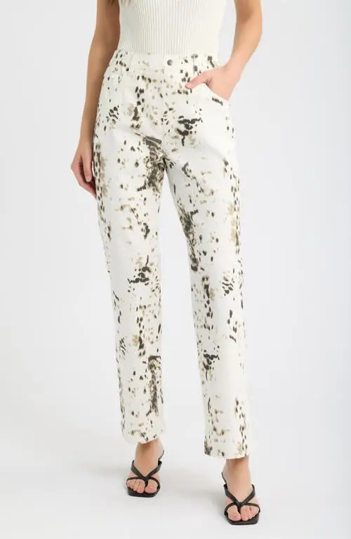 Hue Pony Print Straight Leg Denim Leggings