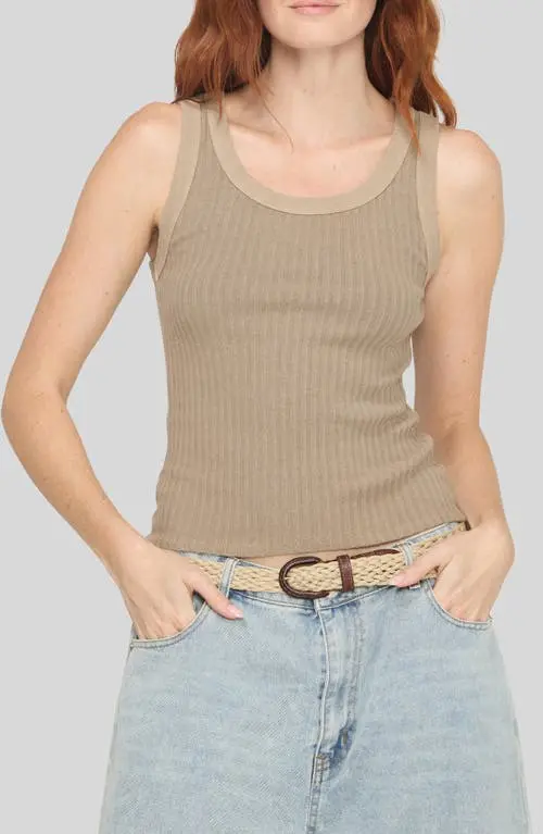 PROJECT SOCIAL T Cooper Rib Tank - Desert Taupe