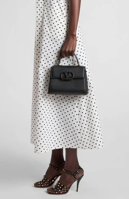 Valentino Garavani V-sling Logo Top Handle Leather Bag