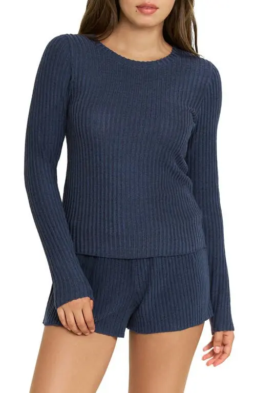 Honeydew Intimates Dream Cloud Ribbed Long Sleeve Pajama Top