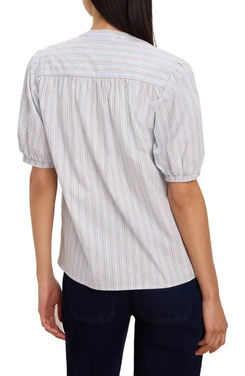 NIC+ZOE Eton Stripe Short Sleeve Button-up Shirt