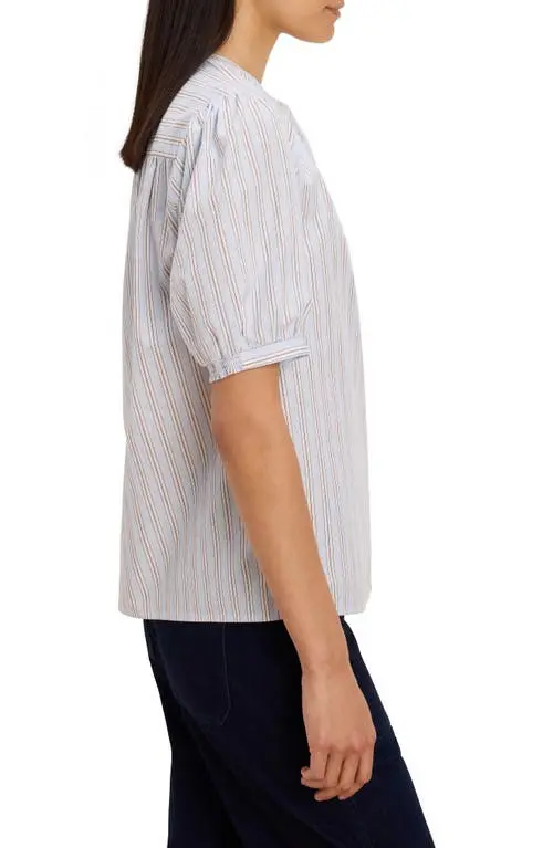 NIC+ZOE Eton Stripe Short Sleeve Button-up Shirt