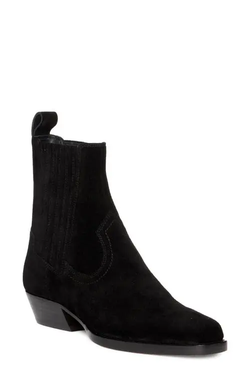 Paige Greta Leather Bootie - Black