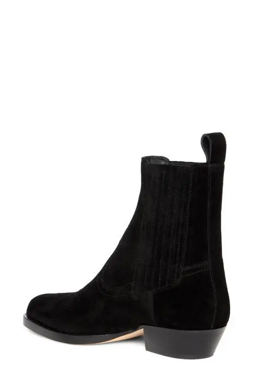 Paige Greta Leather Bootie - Black