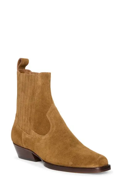 Paige Greta Leather Bootie - Chestnut