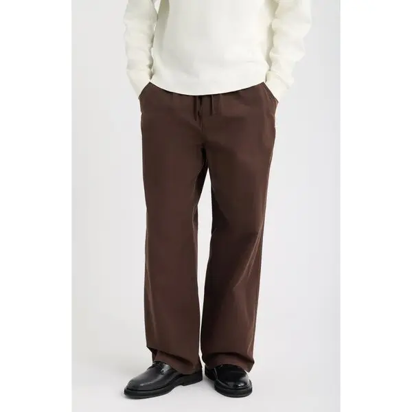 Bp. Relaxed Fit Cotton Twill Drawstring Pants - Brown Coffee