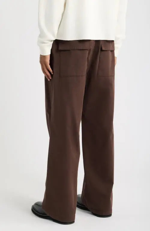 Bp. Relaxed Fit Cotton Twill Drawstring Pants - Brown Coffee