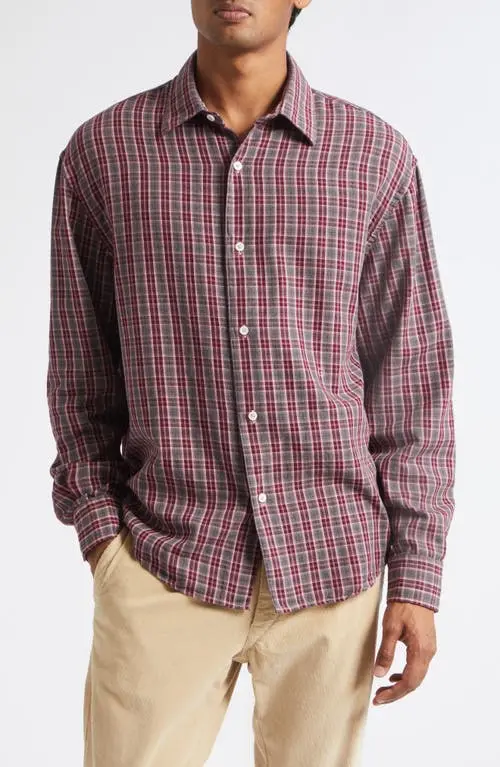 Massimo Alba Boxy Plaid Button-up Shirt - Faded Rose