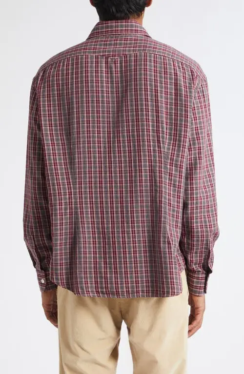 Massimo Alba Boxy Plaid Button-up Shirt - Faded Rose