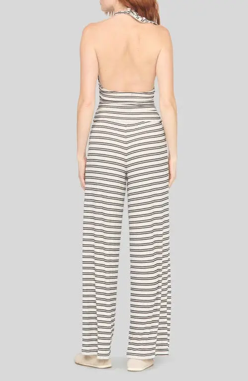 PROJECT SOCIAL T Goa Striped Halter Jumpsuit